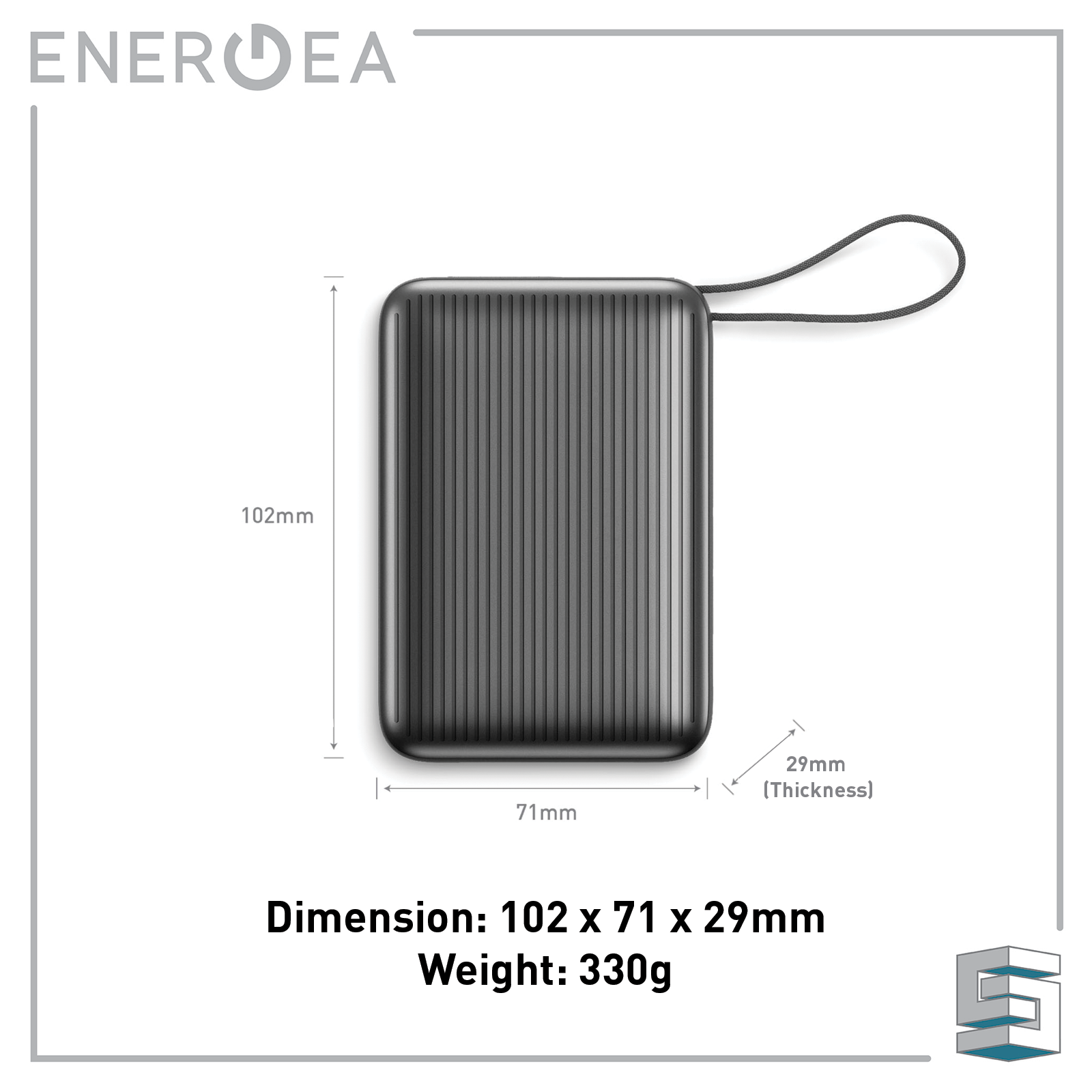 ENERGEA Integra Ultra 45, 20000mAh Power Bank with Built In USB-C Cable ...