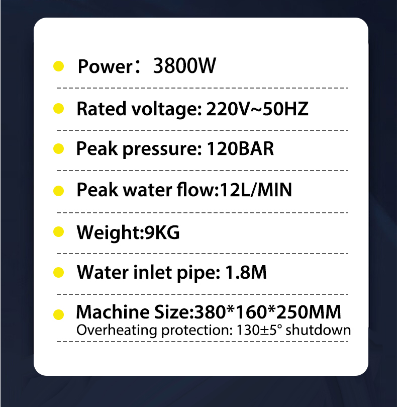 SOARFLY 4800W Water Jet High Pressure Cleaner High Pressure Portable Water Jet Wash Machine 220V ...