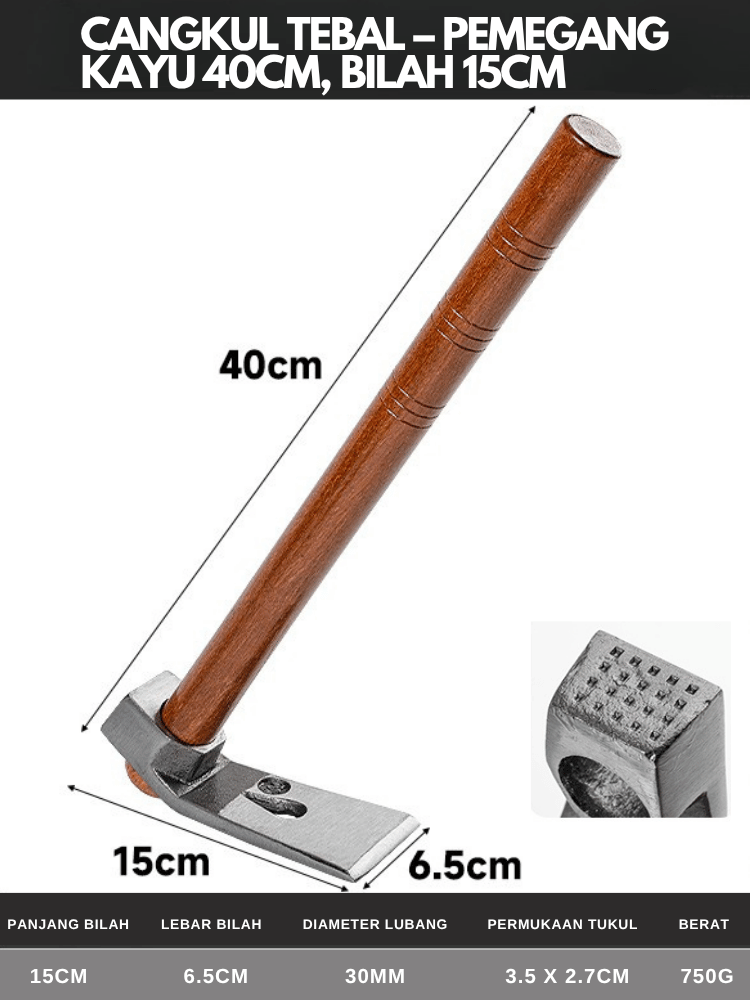 Tukul Mix Cangkul Serbaguna 3 Dalam 1 Termasuk Tukul Besi, Kayu, Paku ...