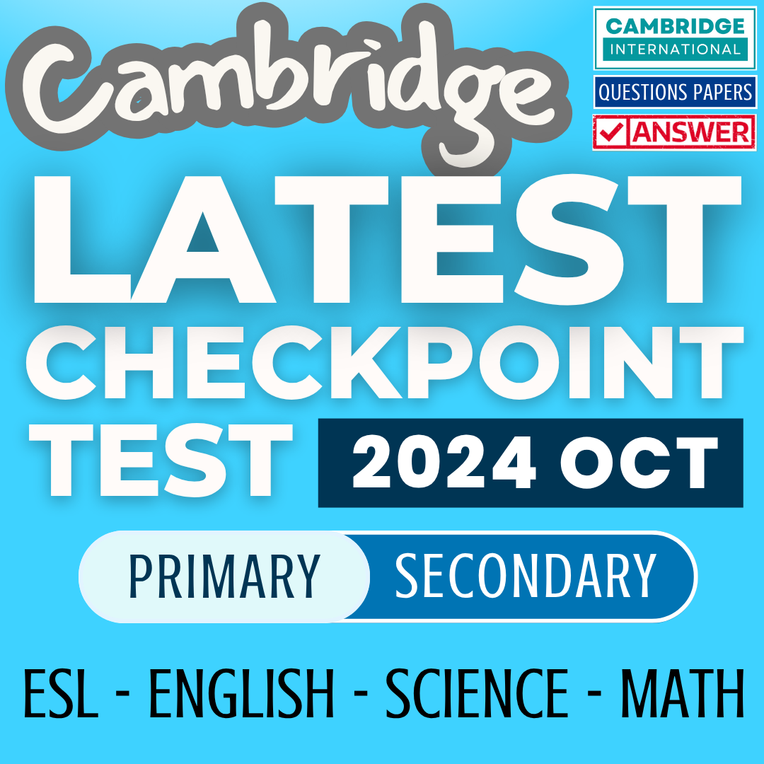T6🟨🟧NEW 2024 OCT Cambridge Primary Checkpoint Test Year 6 Secondary ...