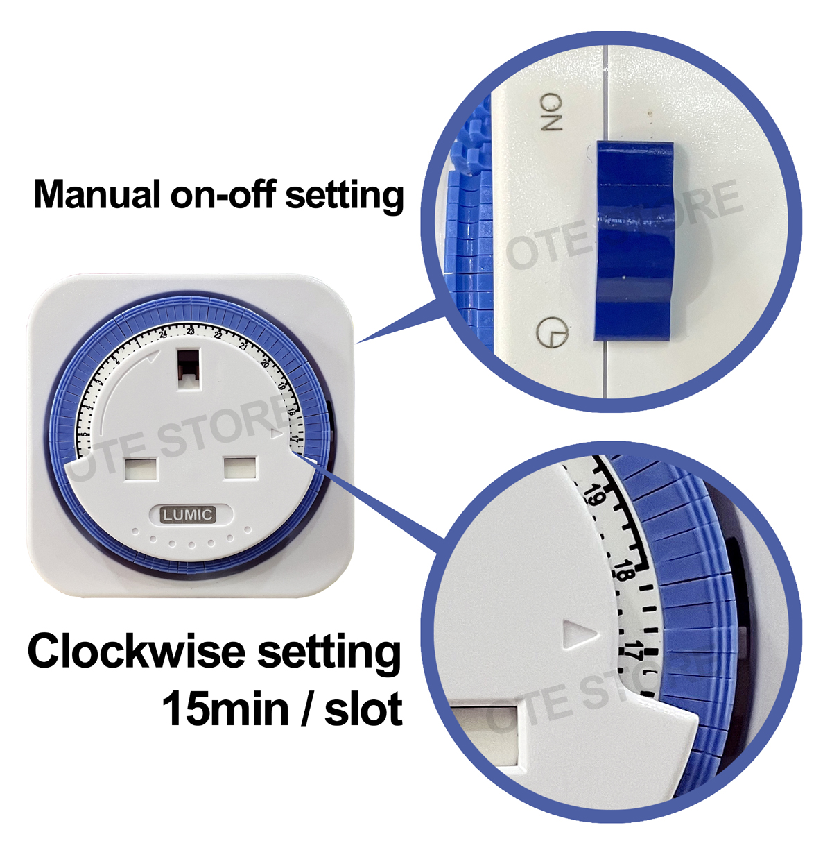 LUMIC LM50E12 13A ANALOGUE PLUG IN TIMER 24 HOURS | Shopee Malaysia