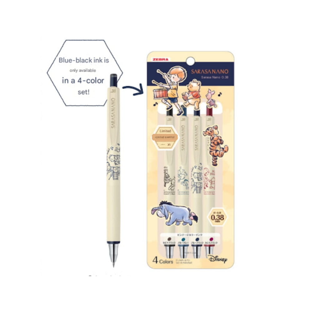Sarasa Nano 0.38 Limited Edition Winnie the Pooh W280 Zebra Japan ...