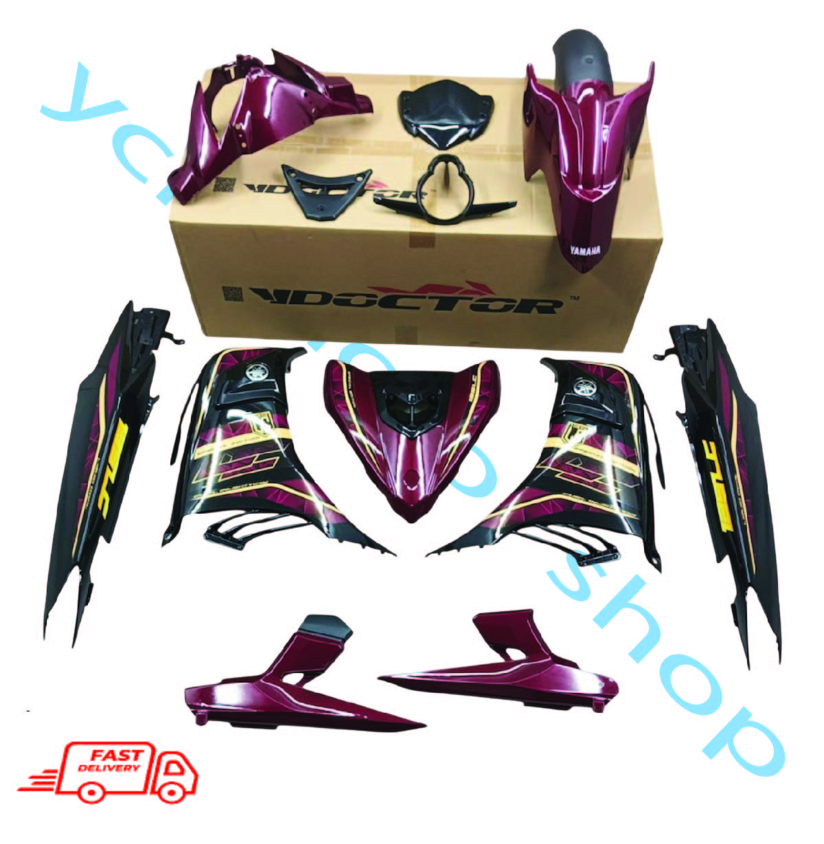 YAMAHA LC135 LC 135 135LC V4 V5 V6 V7 DOCTOR NEW DESIGN BODY COVER SET ...
