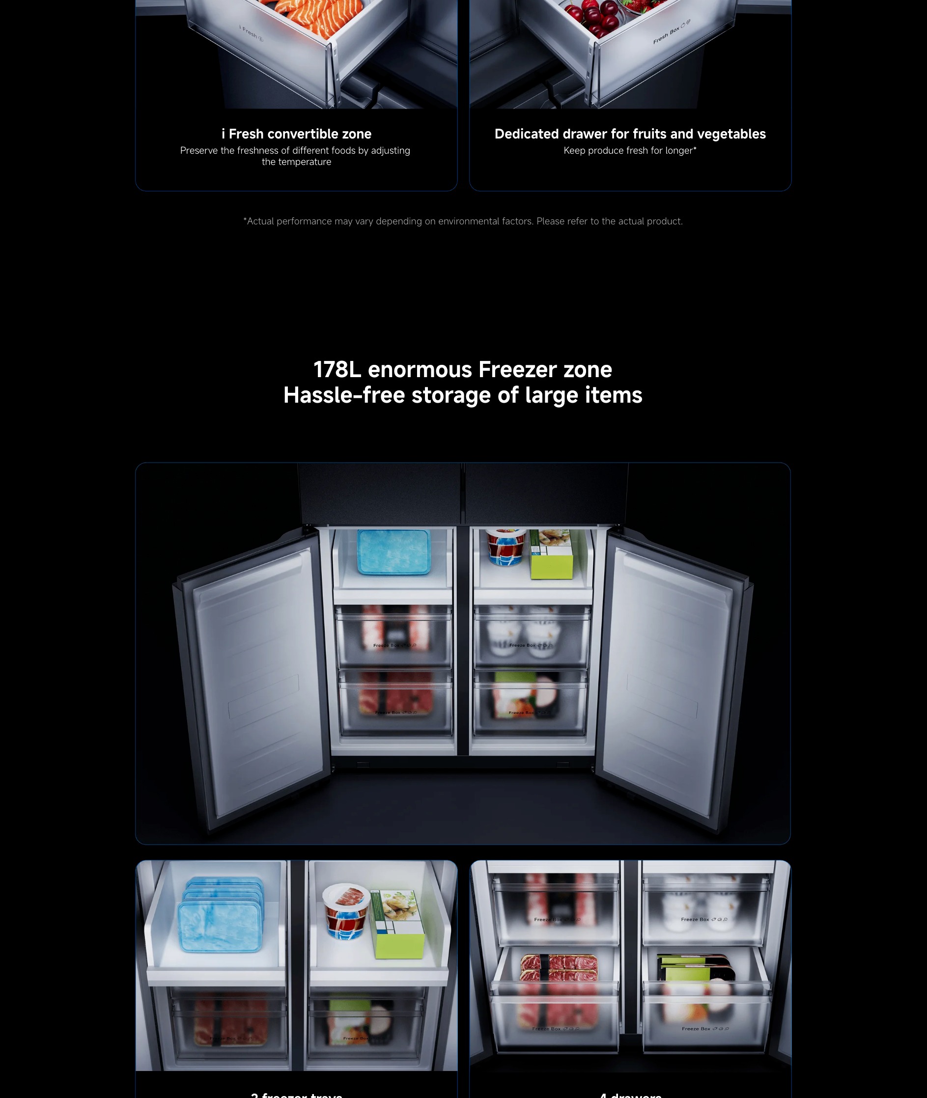 Mijia Refrigerator Cross Door 510L (Gross Capacity 587L) | Dual ...