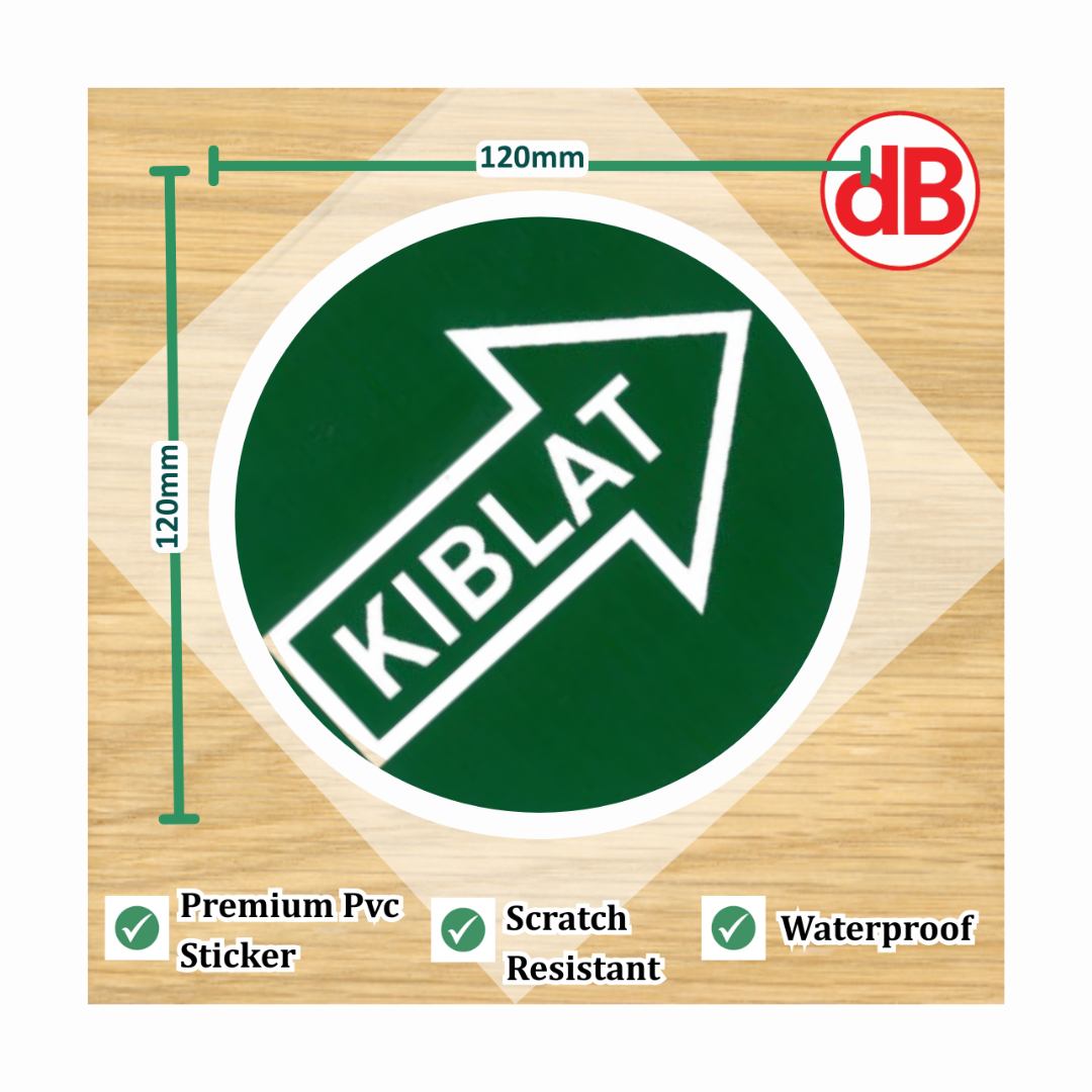 ( Ready Stock) Kiblat Sign Sticker (12cm x 12cm) | Shopee Malaysia