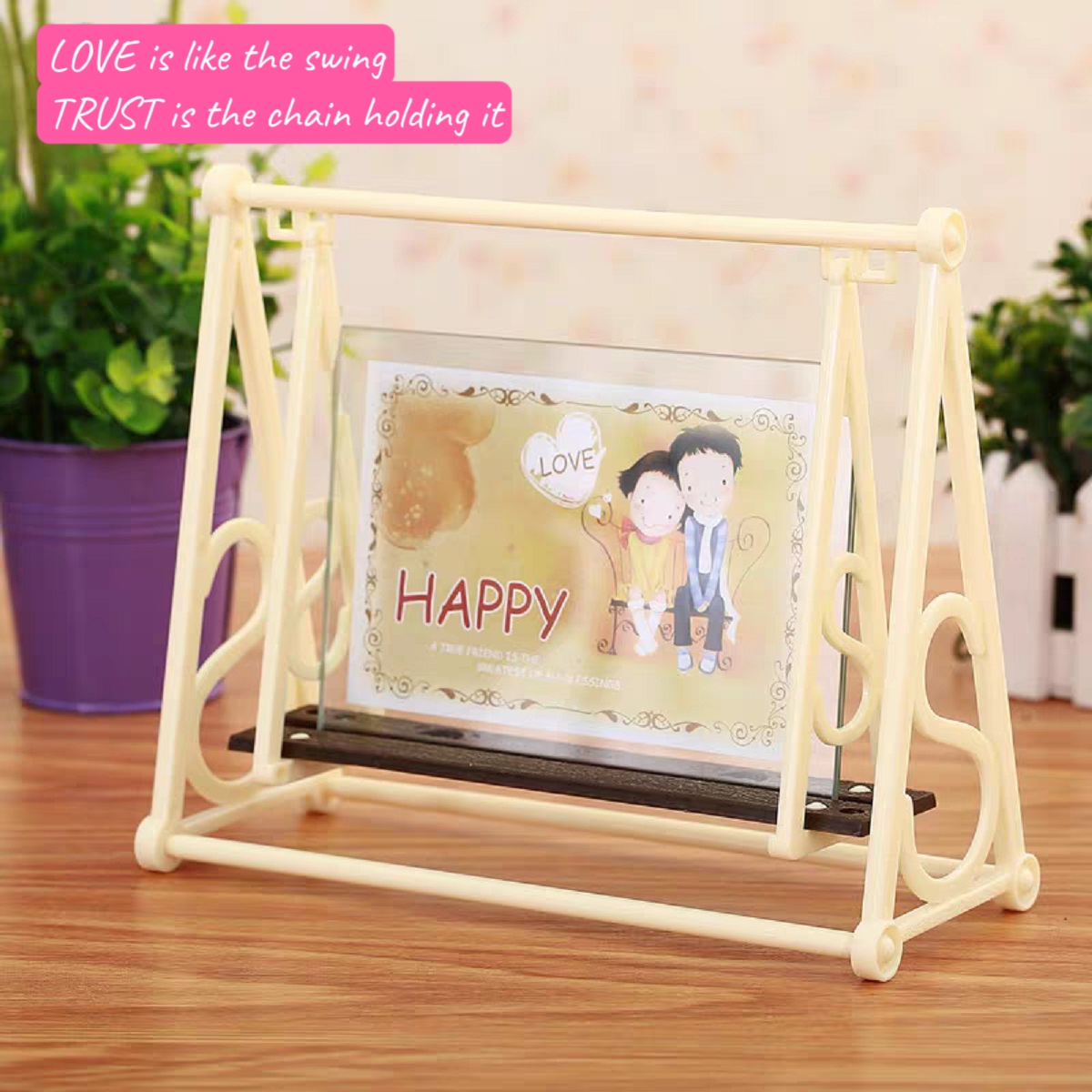 Creative Love Swing Photo Frame 3R Bingkai Foto Unik Comel Cute Decor ...