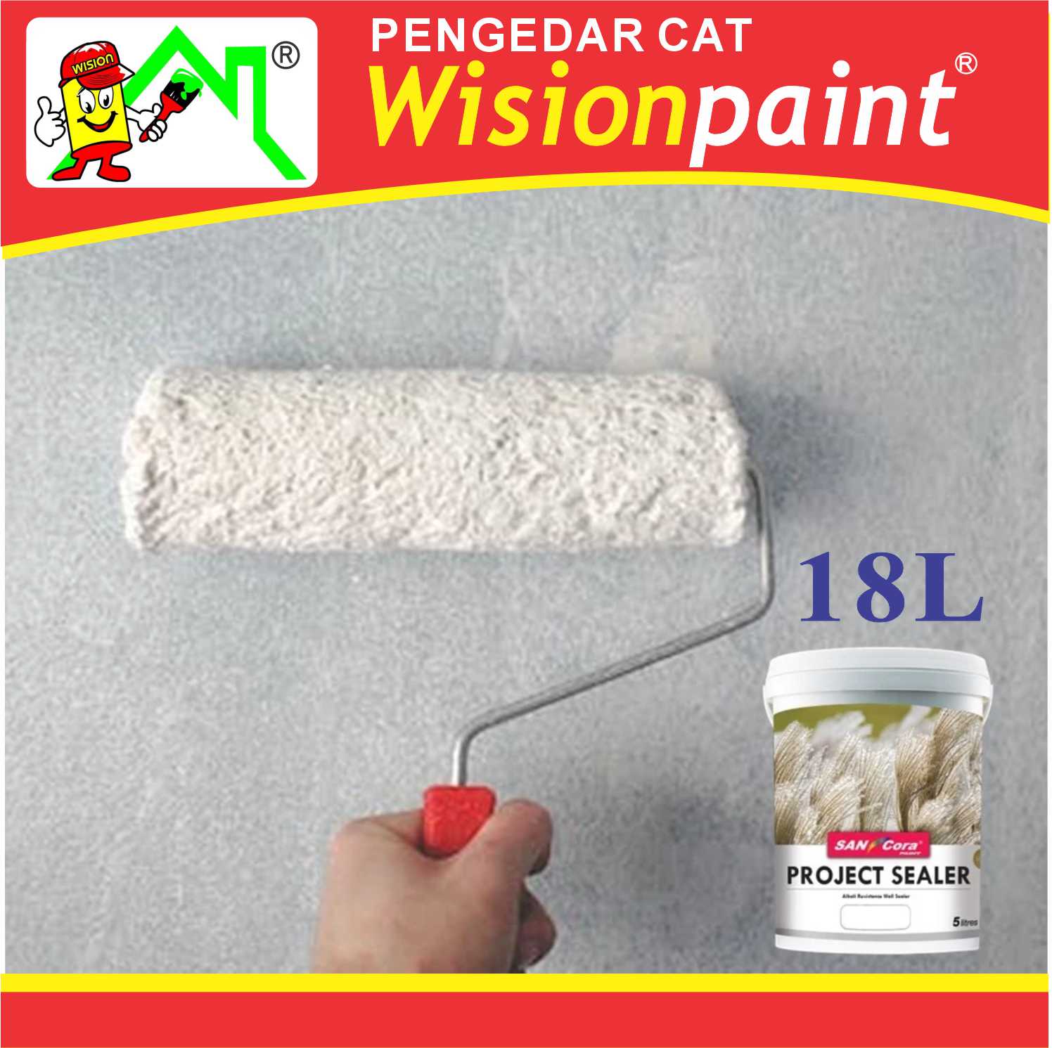 ( 18L ) SANCORA Project Sealer / Alkaline Resistant Wall Sealer ...
