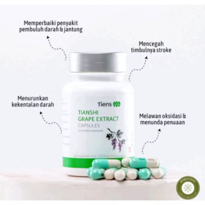 Grape Extract Original Tiens Ubat Darah Tinggi Kolesterol Supplement ...