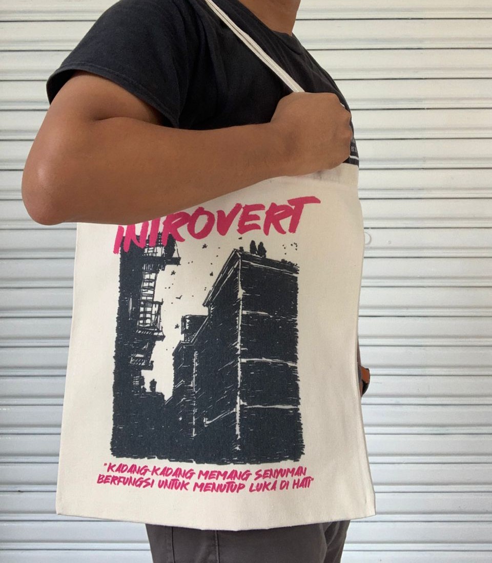 Tote Bag Fixi Limited Edition Introvert | Shopee Malaysia