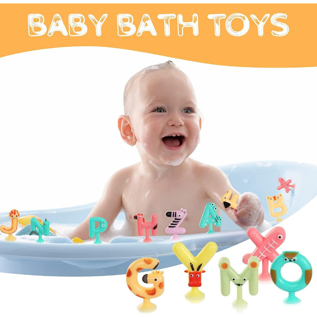 【Baby101】 Alphabet Suction Toy 26 Letters ABCD Sucker Toys 3+ Years ...