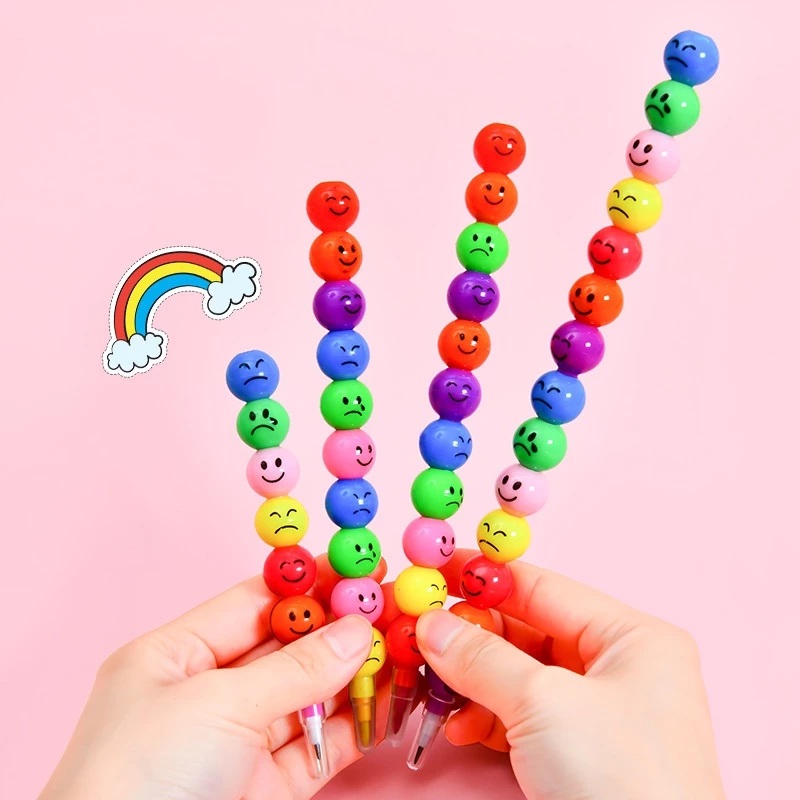 Stackable Pencil Crayon Pencils Cute Stationery Kid Birthday Doorgift ...