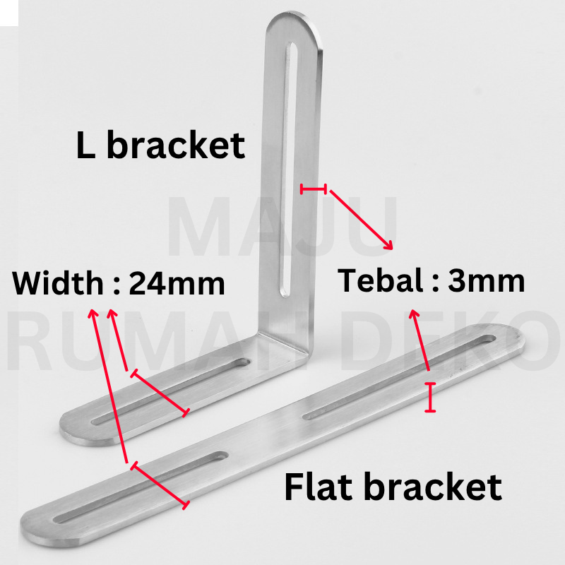 MAJU Multipurpose Stainless Steel 304 Heavy Duty L shape Bracket wall ...