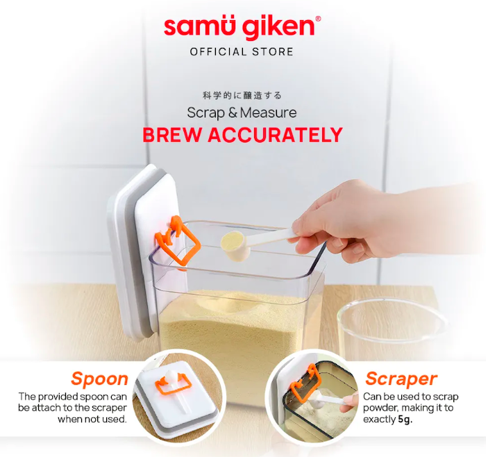 Samu Giken Air Tight Container UV Milk Powder Dispenser kotak simpan ...