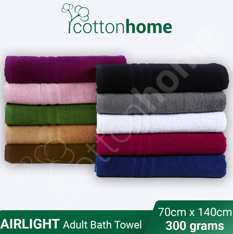 Airlight Bath Towel – 100% Natural Combed Cotton, Soft & Absorbent ...