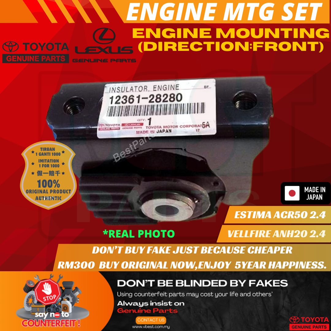 100% Original Engine Mounting 1 Set (4pcs) for Toyota Estima ACR50 2.4 ...