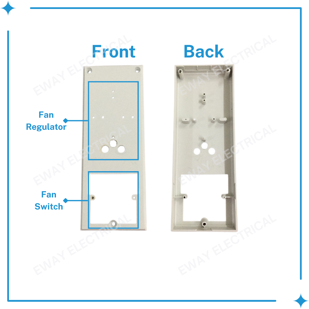 PVC Fan Block 4x10 Wall Mount Block for Fan Regulator & Switch | Shopee ...