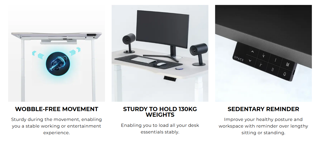SPACE Dual Motor Pro Ergonomic Smart Desk - 5 Years Official Warranty ...