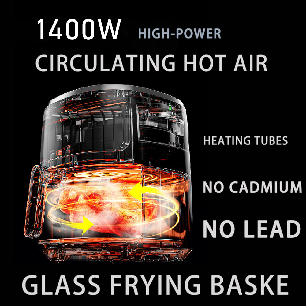 Swiss Thomas Intelligent Digital Electric Air Fryer Big Capacity Oil ...