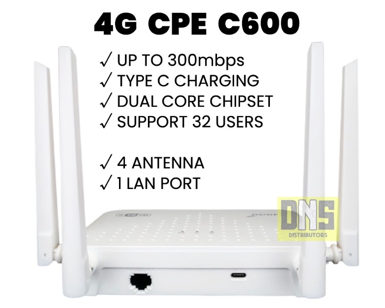 C600 WiFi6 Router –High-Speed Modem | Unlimited Internet | Supports All ...