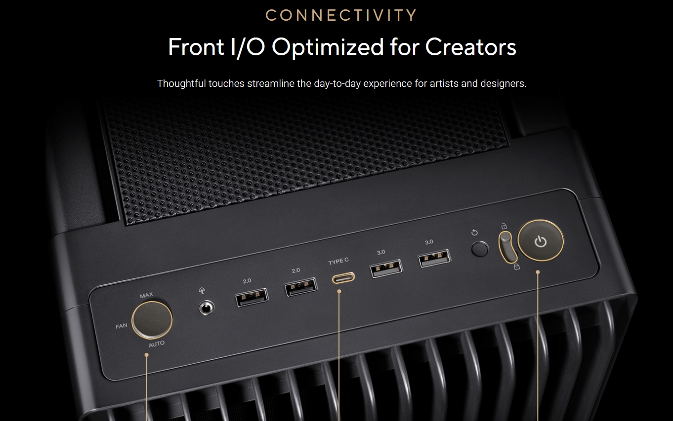 ASUS PROART PA602 EATX DESKTOP CASING / CASE WITH SUPERIOR AIRFLOW ...