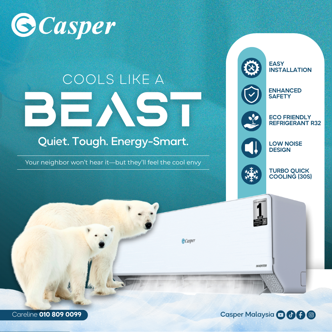 CASPER Non Inverter Air Conditioner - LC-12FS36 - 1.5HP | Shopee Malaysia