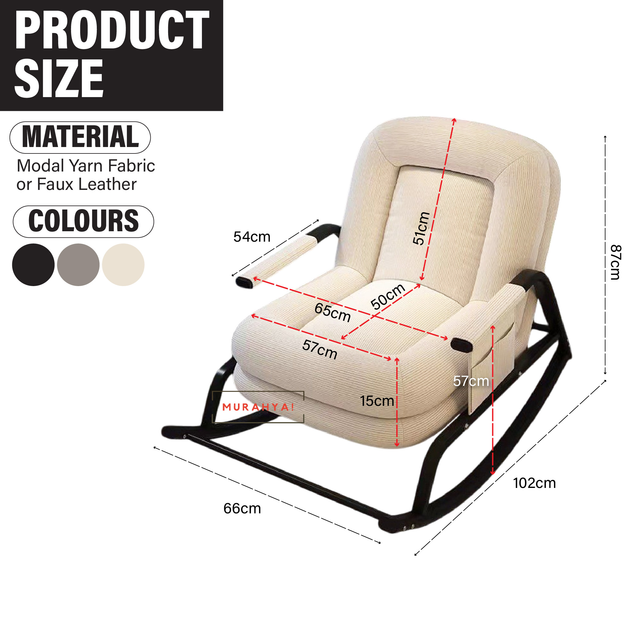 Rocking Lazy Chair Living Room Recliner Chair Adult Balcony Leisure ...