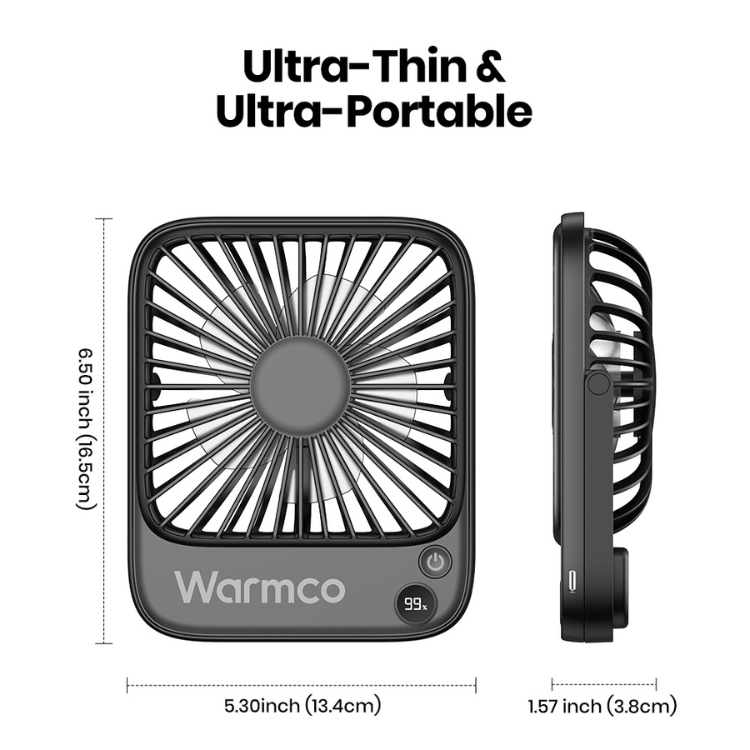 WARMCO Desktop Mini Fan with Strong Airflow Mini Table Fan with USB ...