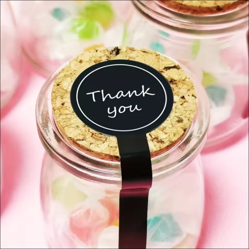 200Pcs HandMade Stickers Long Baking Enve Lope Labels Sticker Thank You ...