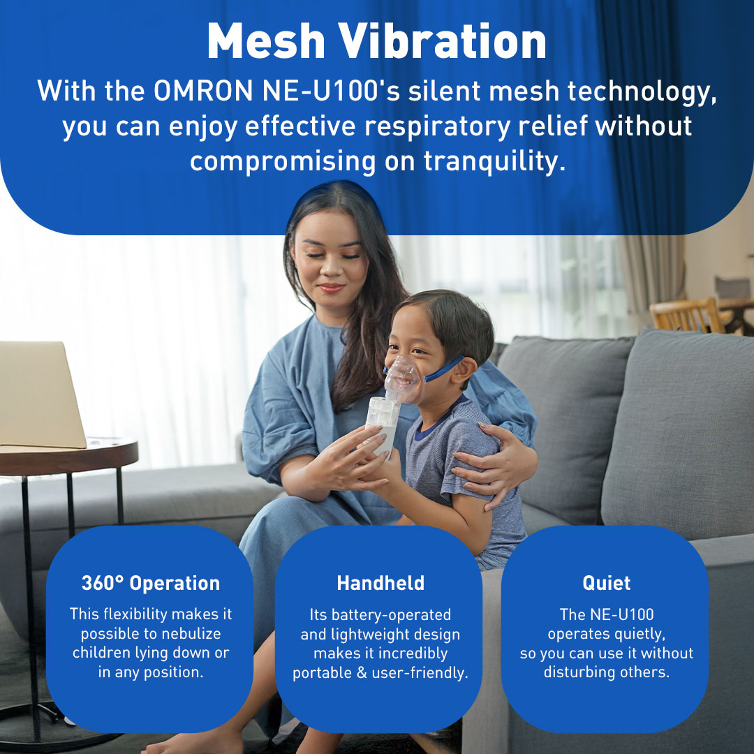 OMRON MicroAir Mesh Nebulizer | MicroAir Mesh nebuliser NE-U100 ...