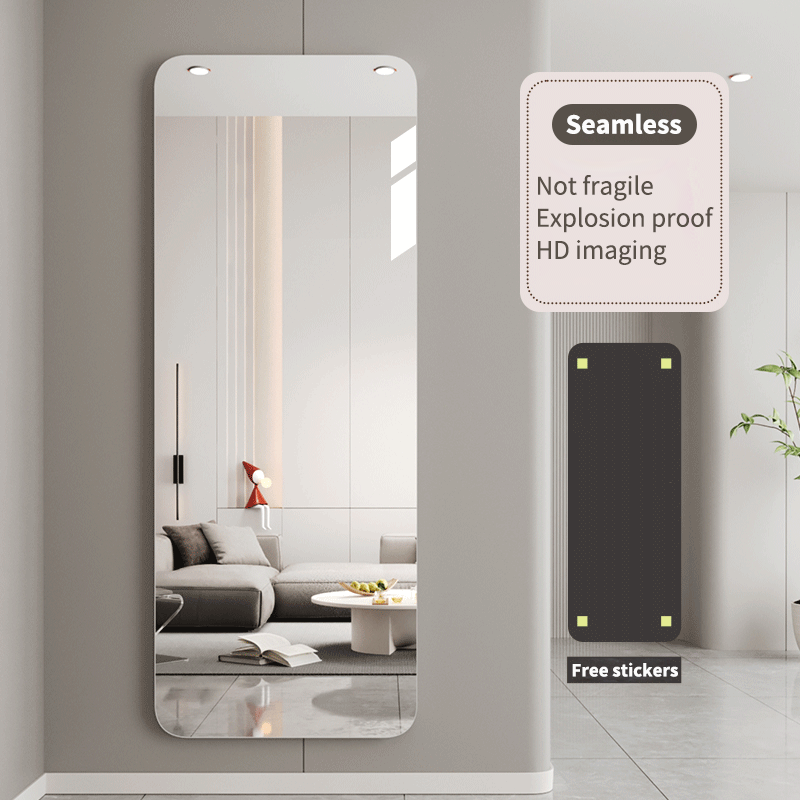 Acrylic HD Mirror Full Body Mirror Paste Wall Mirror Self Adhesive DIY ...