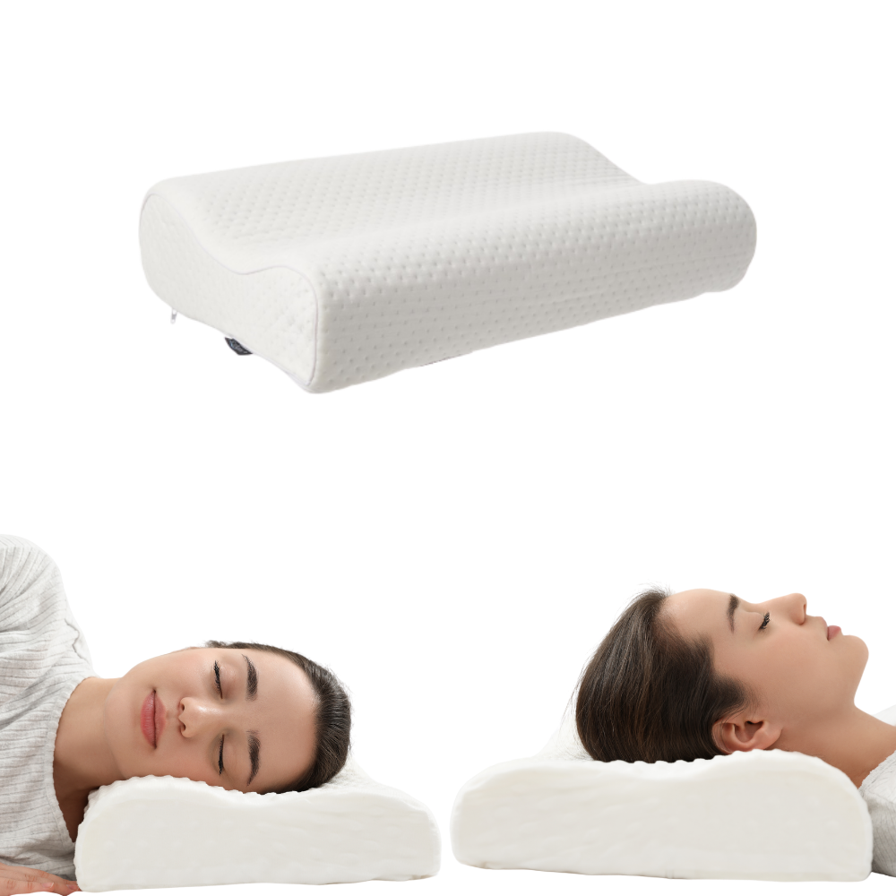 SY COMFORT Memory Foam Contour Pillow Neck Aligning Adaptive Pillow ...