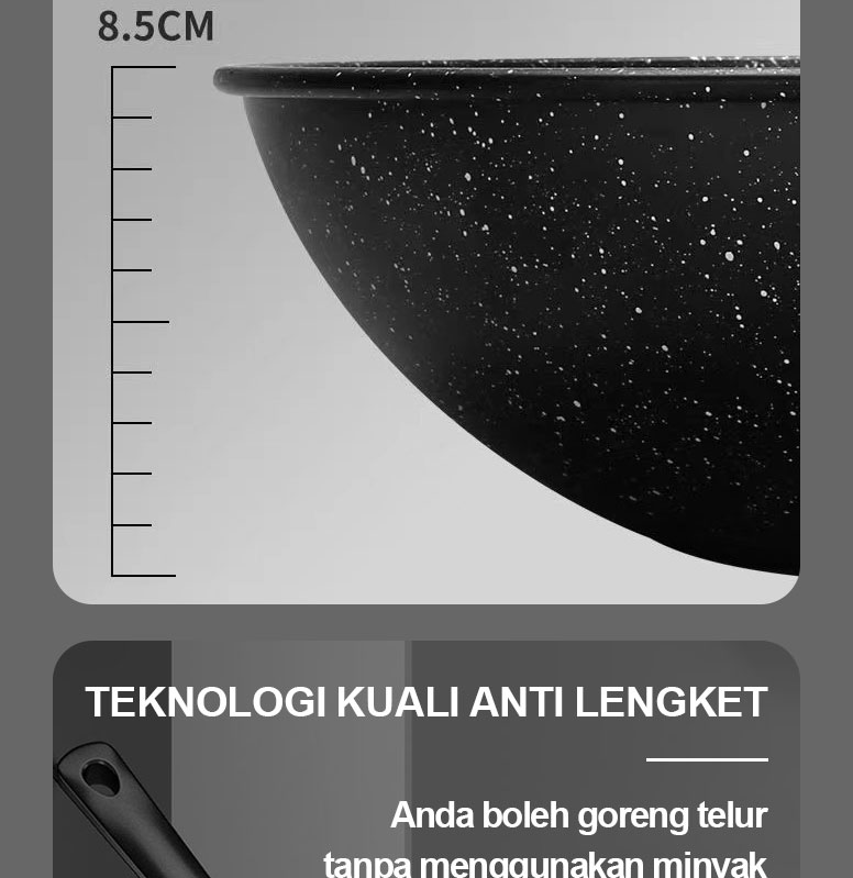 28/30/32CM High Quality Pan Non-Stick Wok Medical Stone 3-Layer Cooker Non-Stick Wok Frying Pan ...