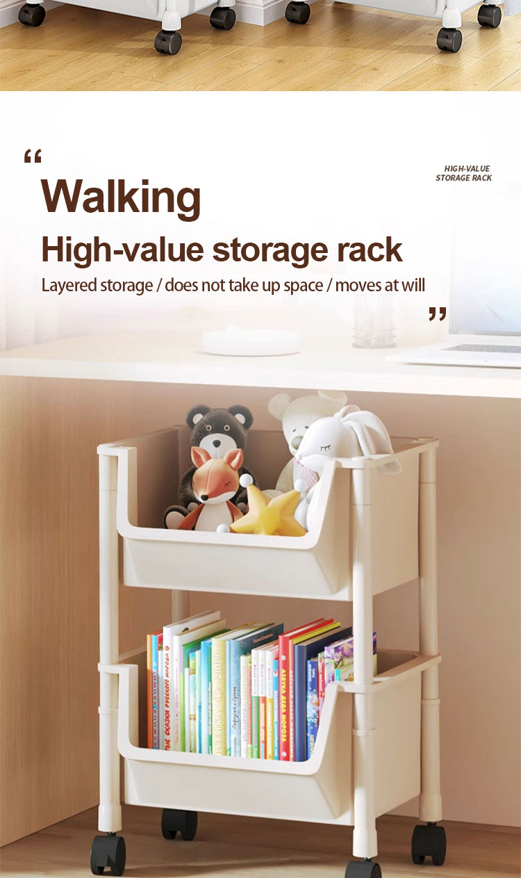 2/3/4/5 Tier Trolley Home Storage Rack Kitchen Storage Rack Trolley ...