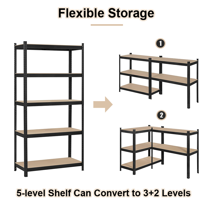 4/5 Layers Quick Installation Adjustable Strong Load-Bearing Rak Besi ...