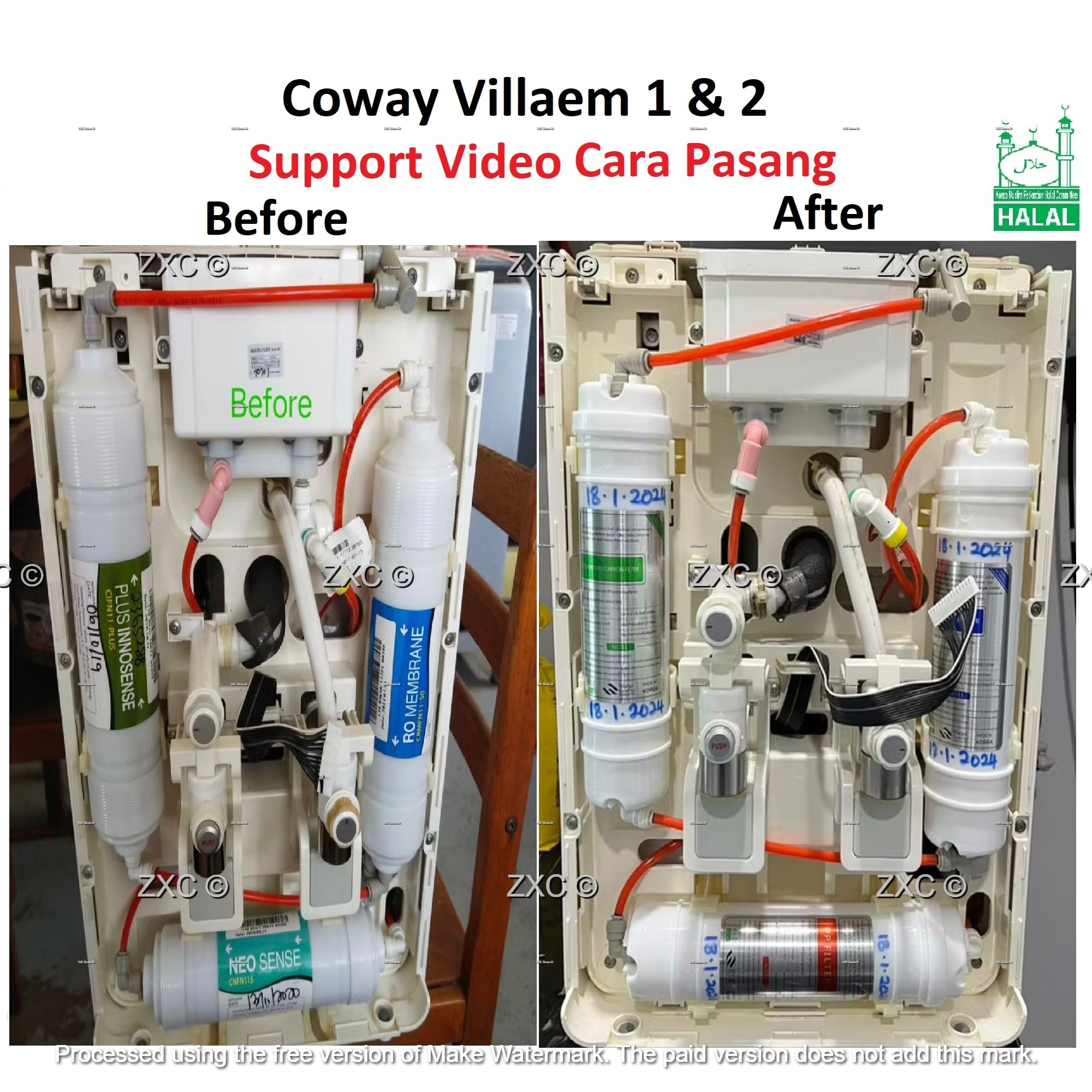 Coway Korea Compatible Coway Filter Villaem /Mach /Villaem 2 /CHP ...