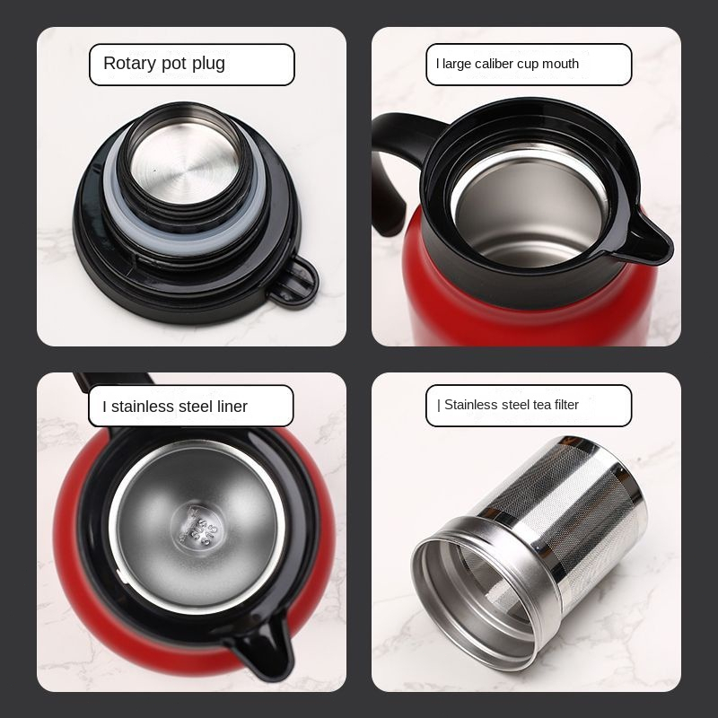 316 Stainless Steel Thermal Teapot - Insulated Coffee Kettle (1000ML ...