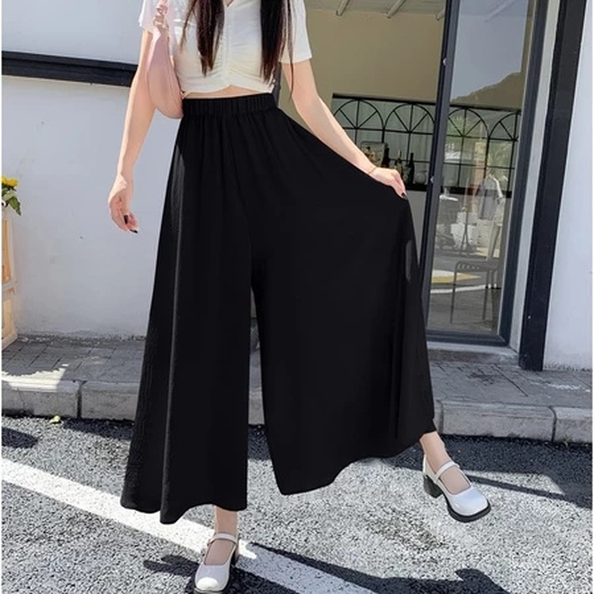 13 Candy colors Seluar palazzo perempuan Casual wide Leg pants long ...