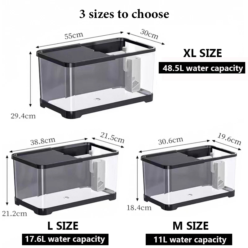 Negative pressure fish tank small fish tank ecological landscaping ...