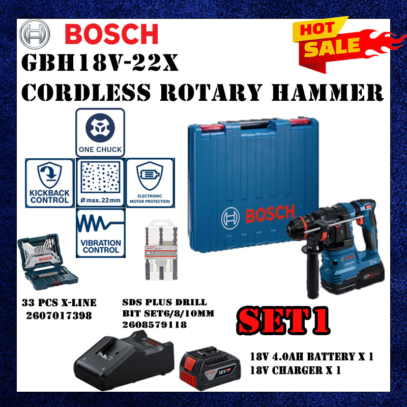 BOSCH GBH 18V-22X CORDLESS ROTARY HAMMER GBH18V-22X | Shopee Malaysia