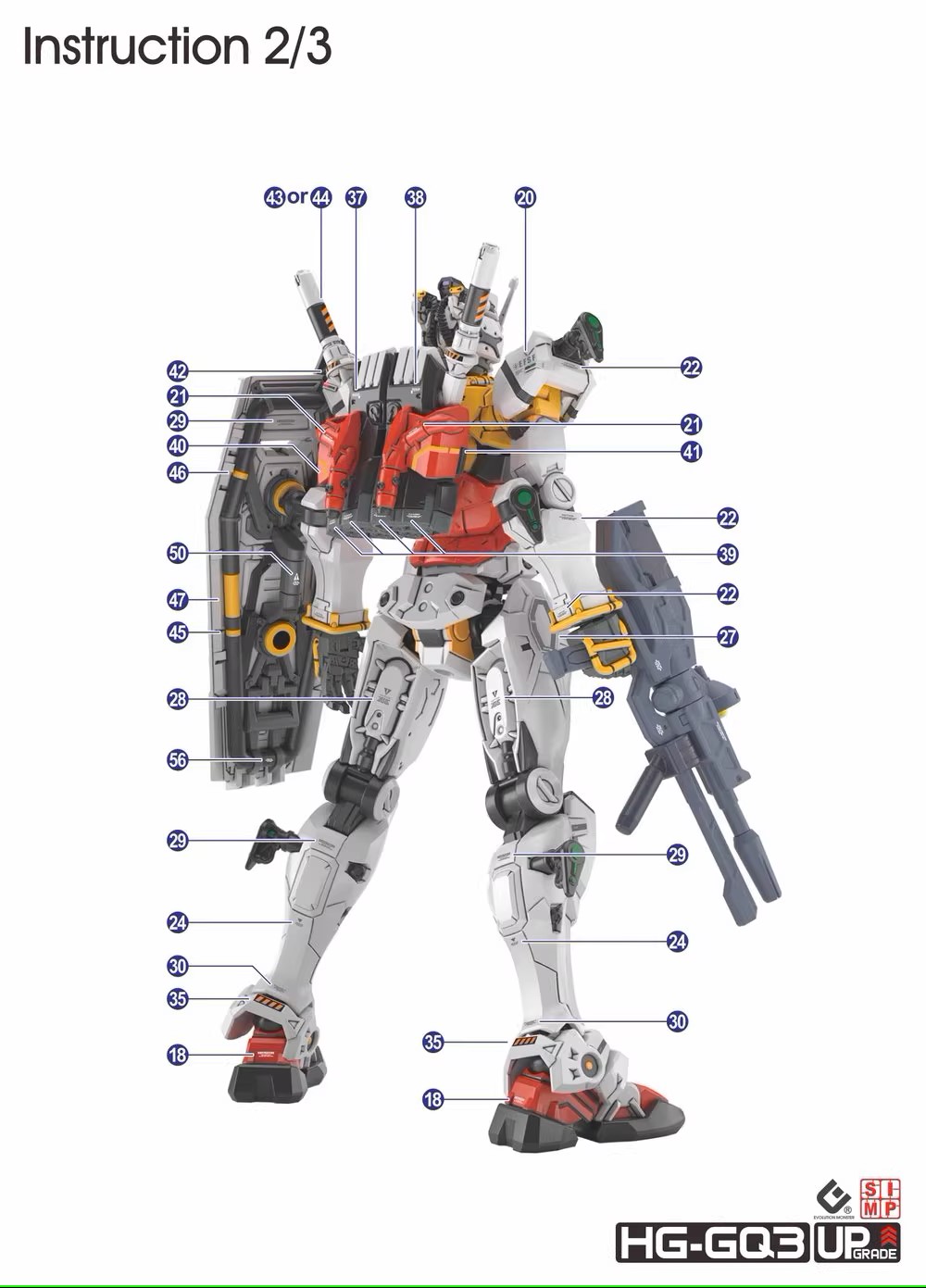 [MONSTER ] HG GQ3 HG 1/144 RED GUNDAM RX 78 2 WHITE GQUUUUUUX GUNDAM ...