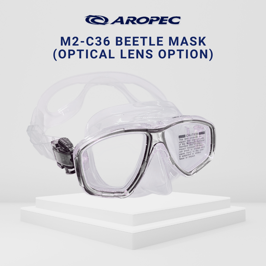 AROPEC M2-C36 Beetle Diving Mask with Myopia Optical Lens Option for ...
