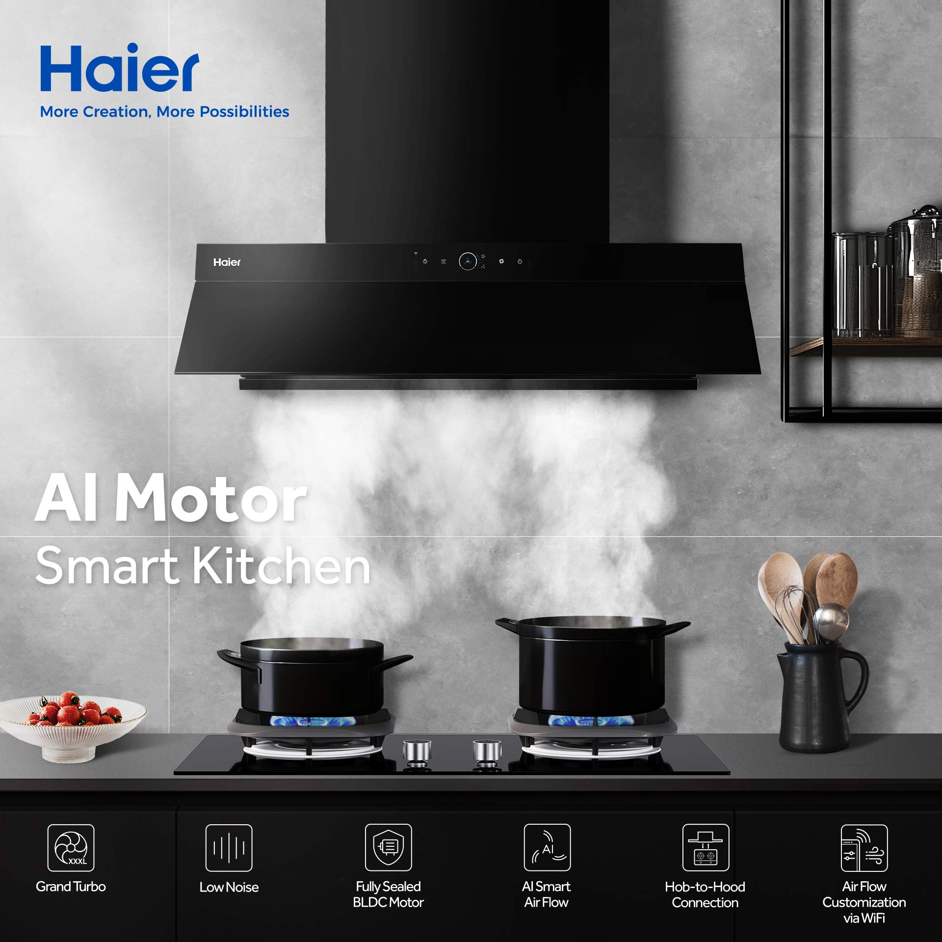 [Global Series] Haier Wall Mount Ventilation Hood - HH-GT6907GB ...