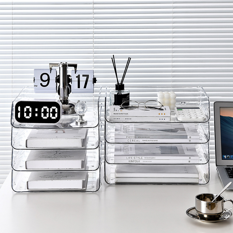 Document Rack File Organizer A4 Paper Tray Office Table Holder Desktop ...
