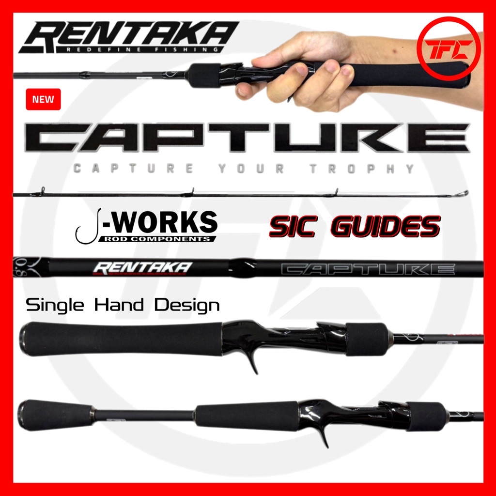 RENTAKA CAPTURE Baitcast Rod Joran Pancing BC Baitcasting Single Hand ...
