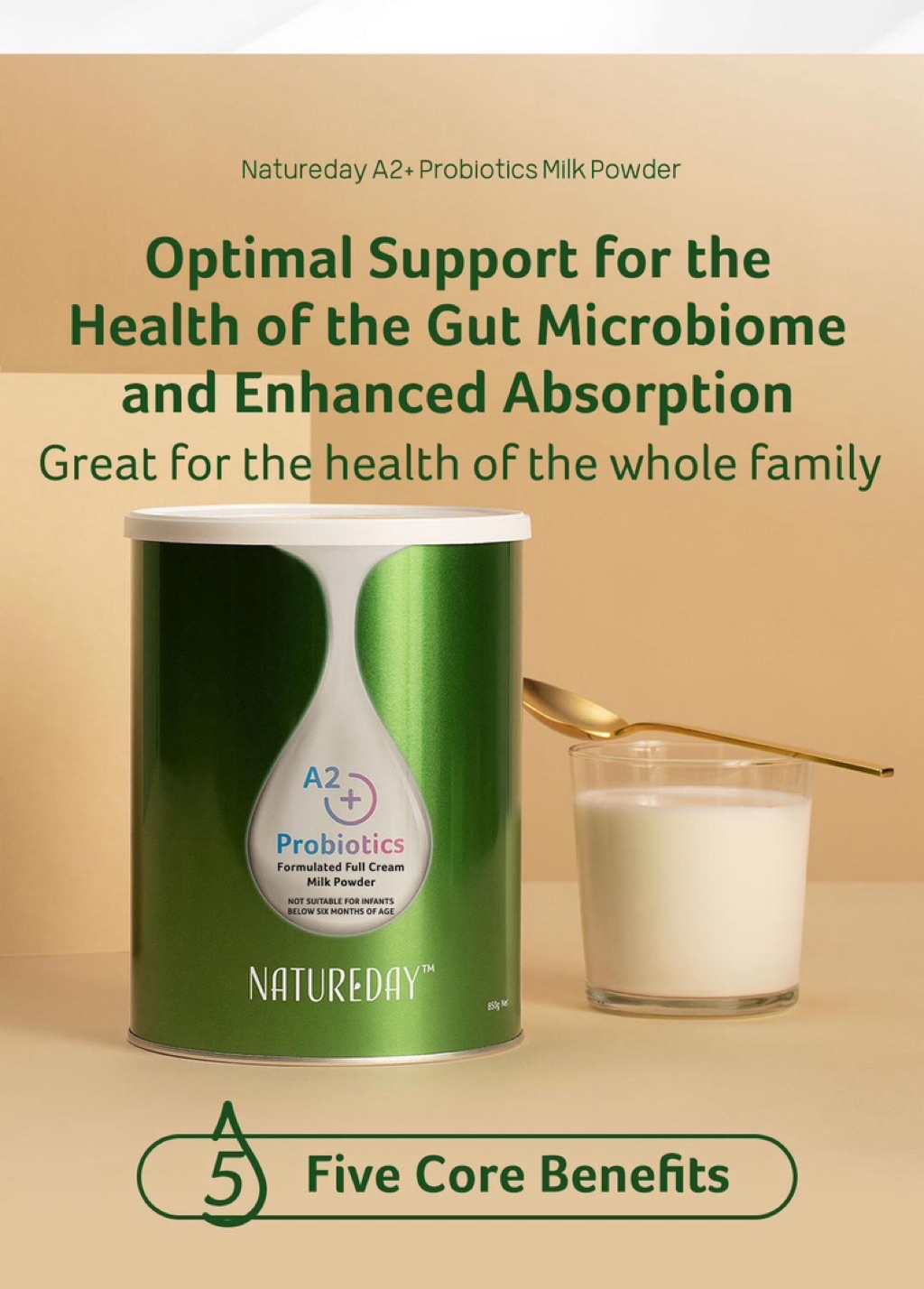 Original New zealand Natureday A2 Probiotics Milk Powder高钙双益生菌奶粉1罐 全脂 ...