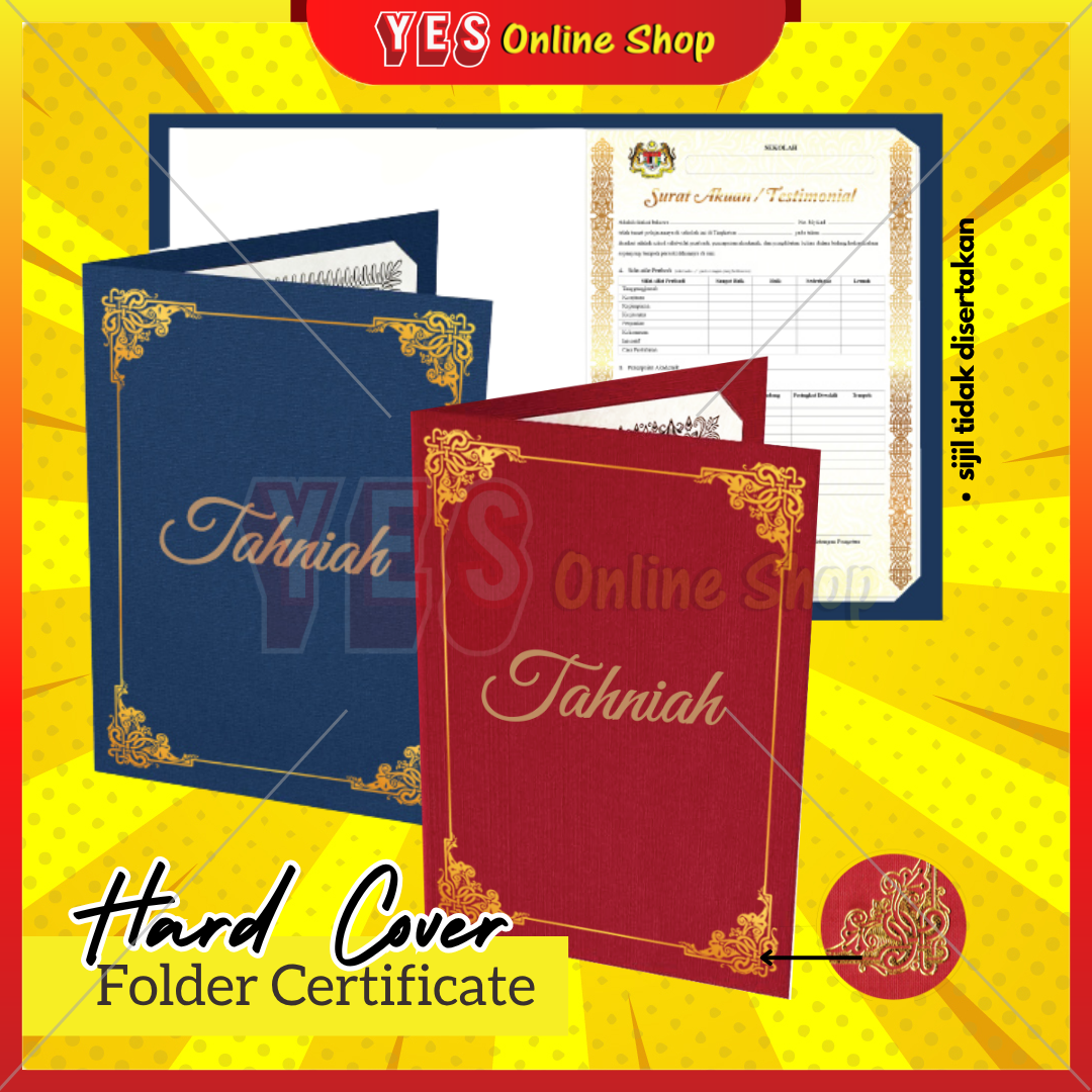 FOLDER SIJIL KULIT KERAS "TAHNIAH" Berkulit Keras / Folder sijil ...