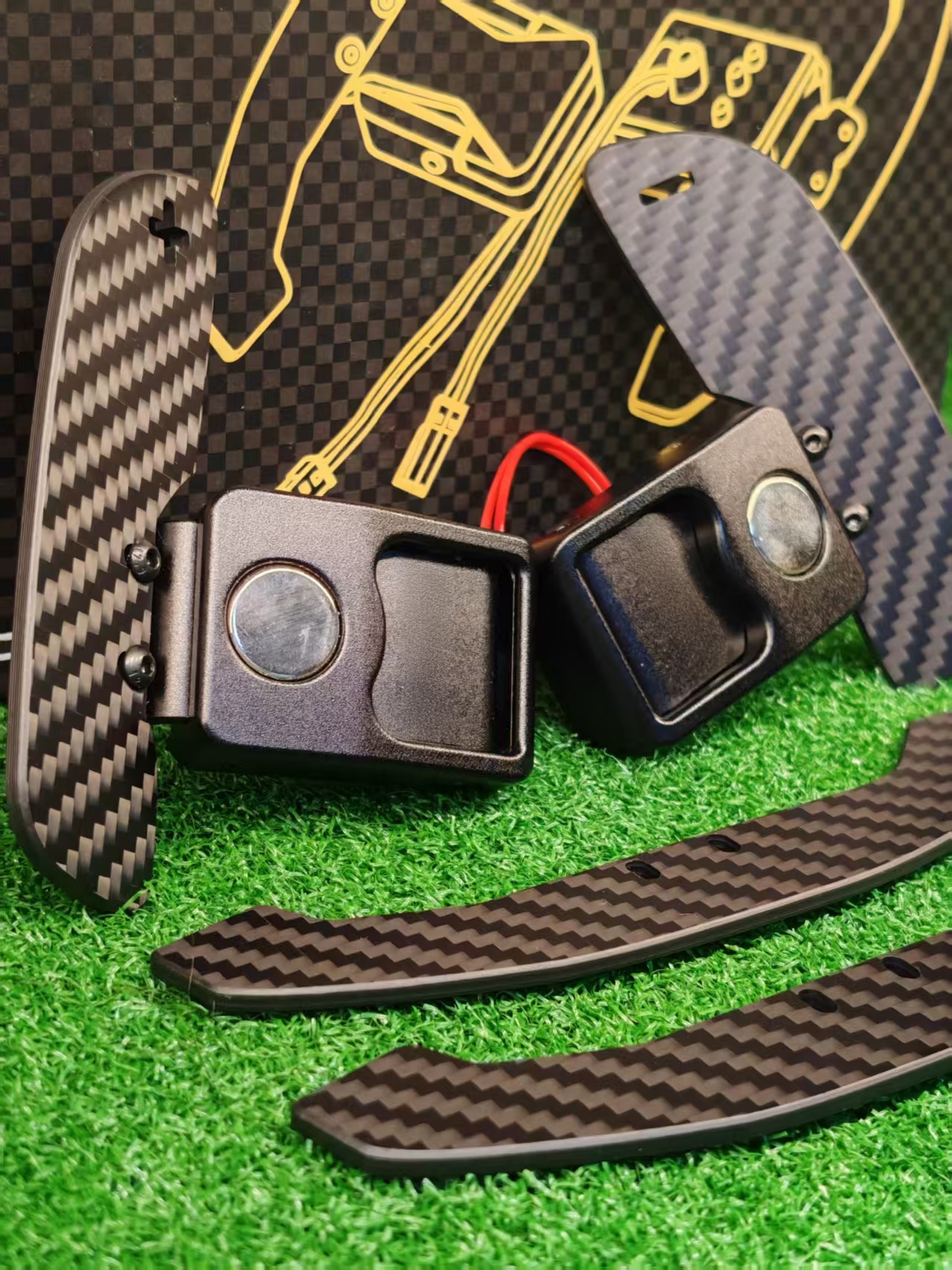 MINI COOPER F SERIES MAGNETIC PADDLE SHIFTER V2 CARBON FIBER PADDLE ...