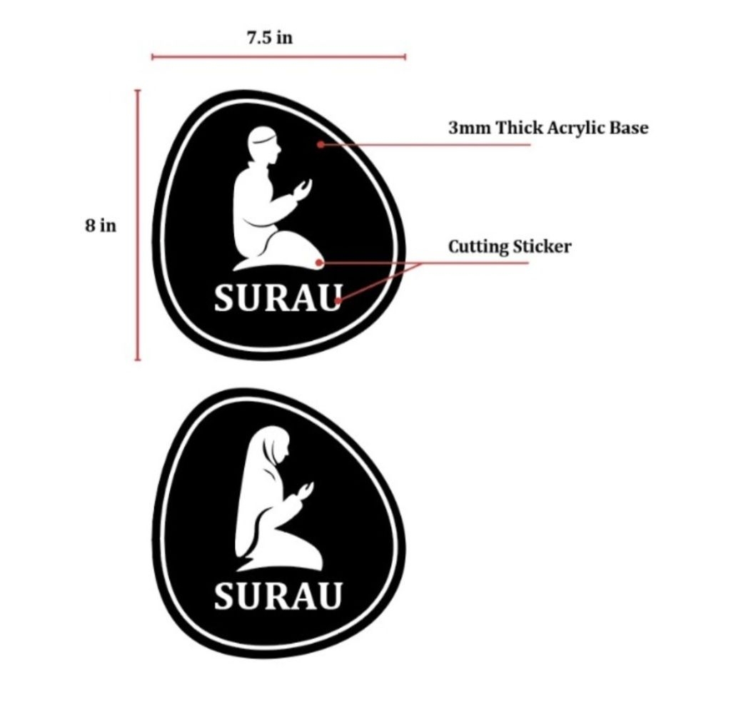 Signage Surau Acrylic | Shopee Malaysia