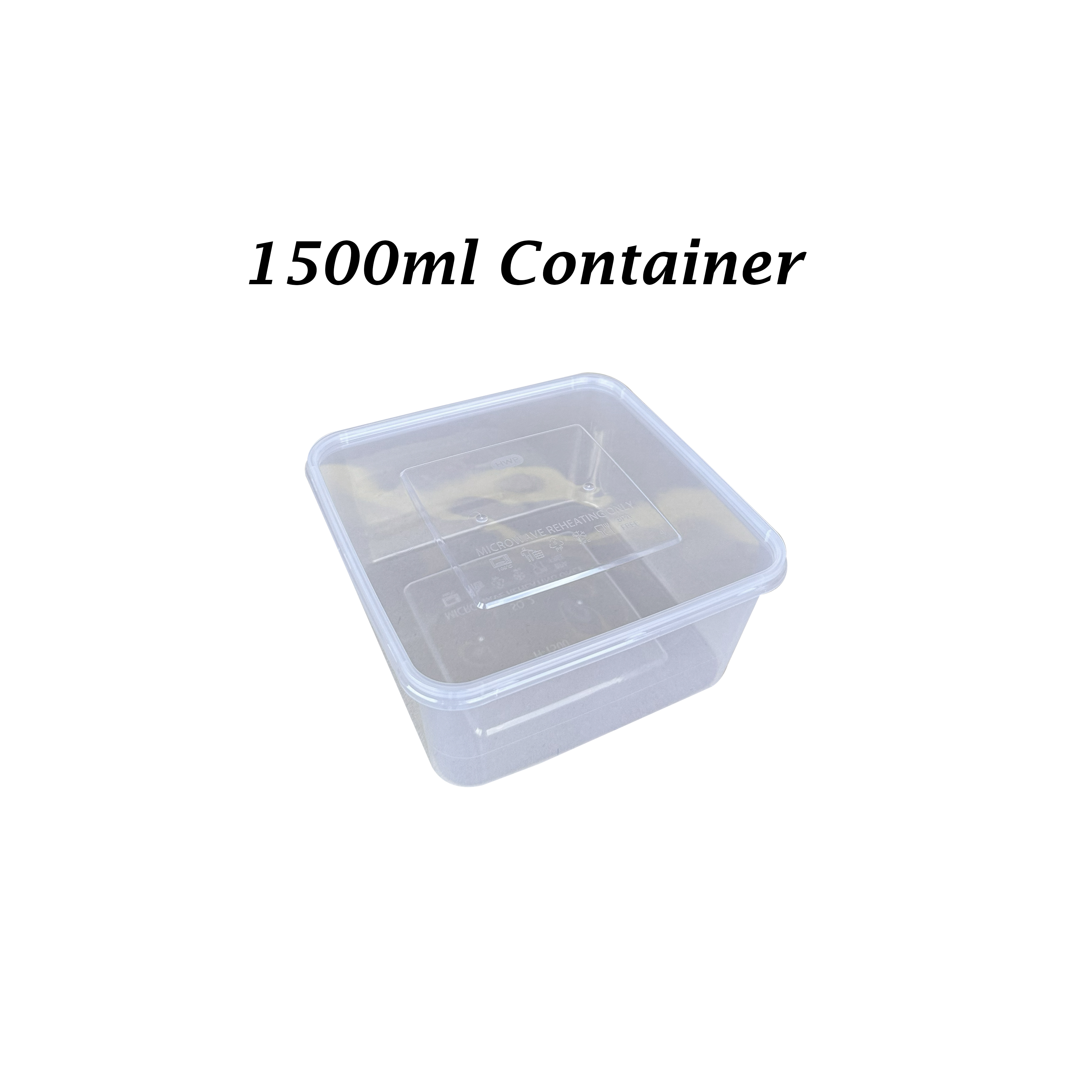 PP Square Food Container 1500ml/2000ml/3000ml | Bekas Makanan Plastik ...