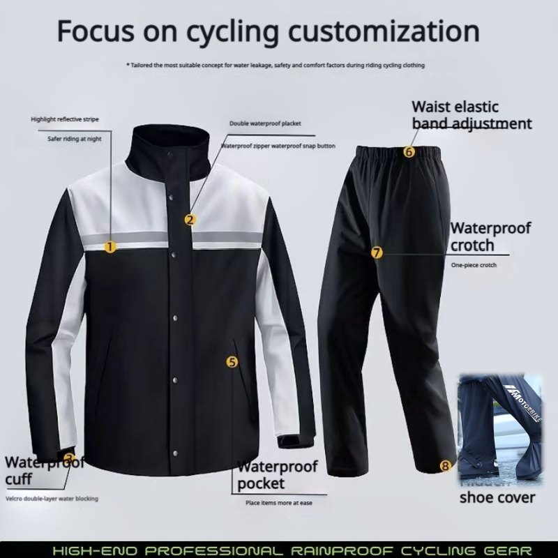 Motorcycle Baju Hujan Waterproof for Motorbike Rider Cloth & Pants ...